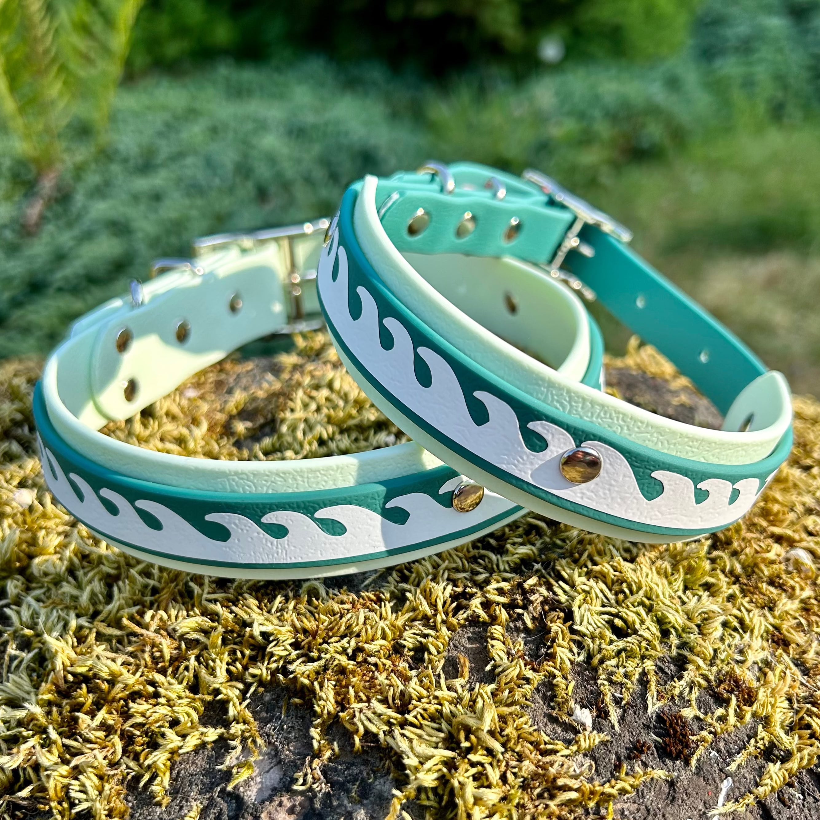 Seas the Day Collar, Hunter & Mint – Hounds + Home UK