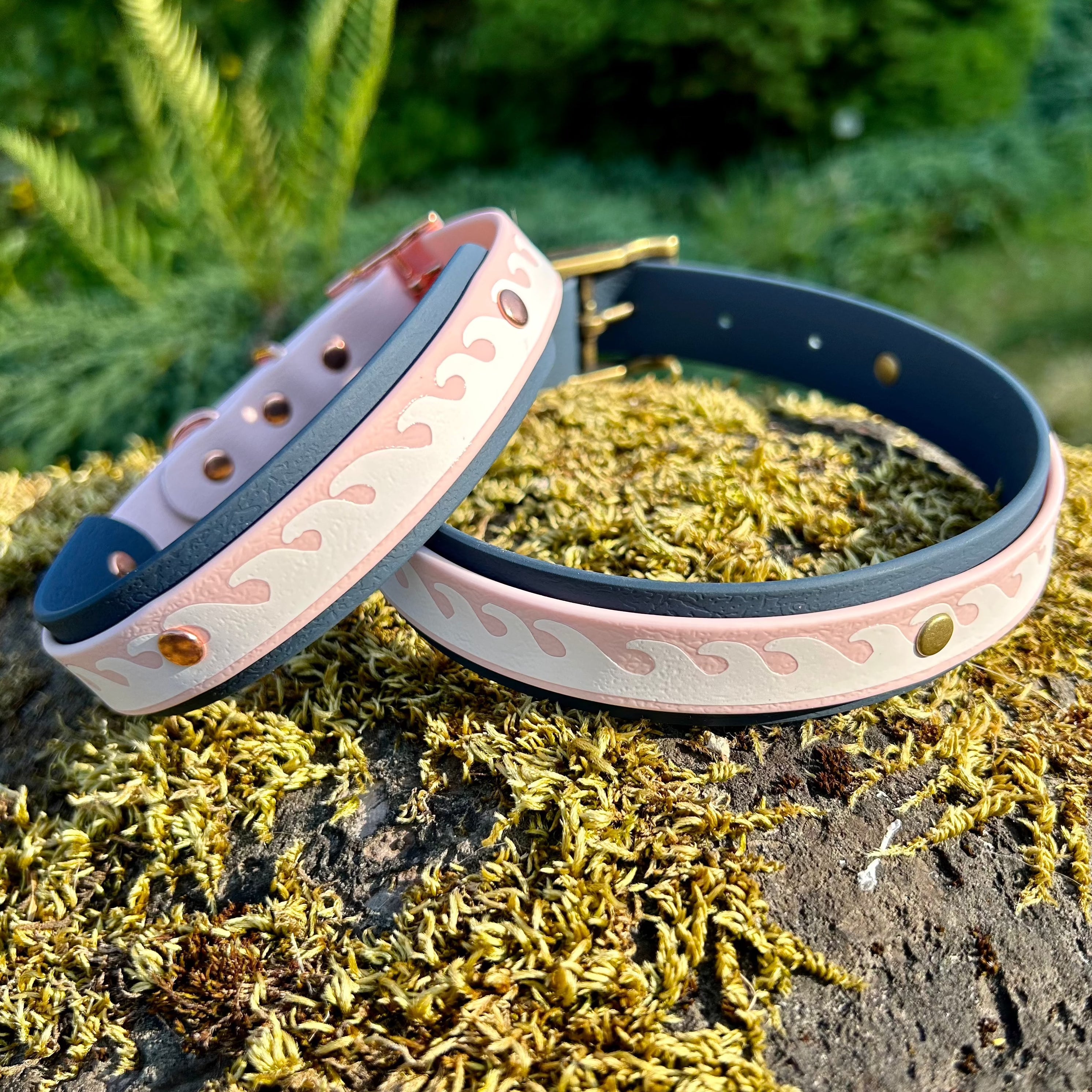 Seas the Day Collar, Blush & Navy – Hounds + Home UK